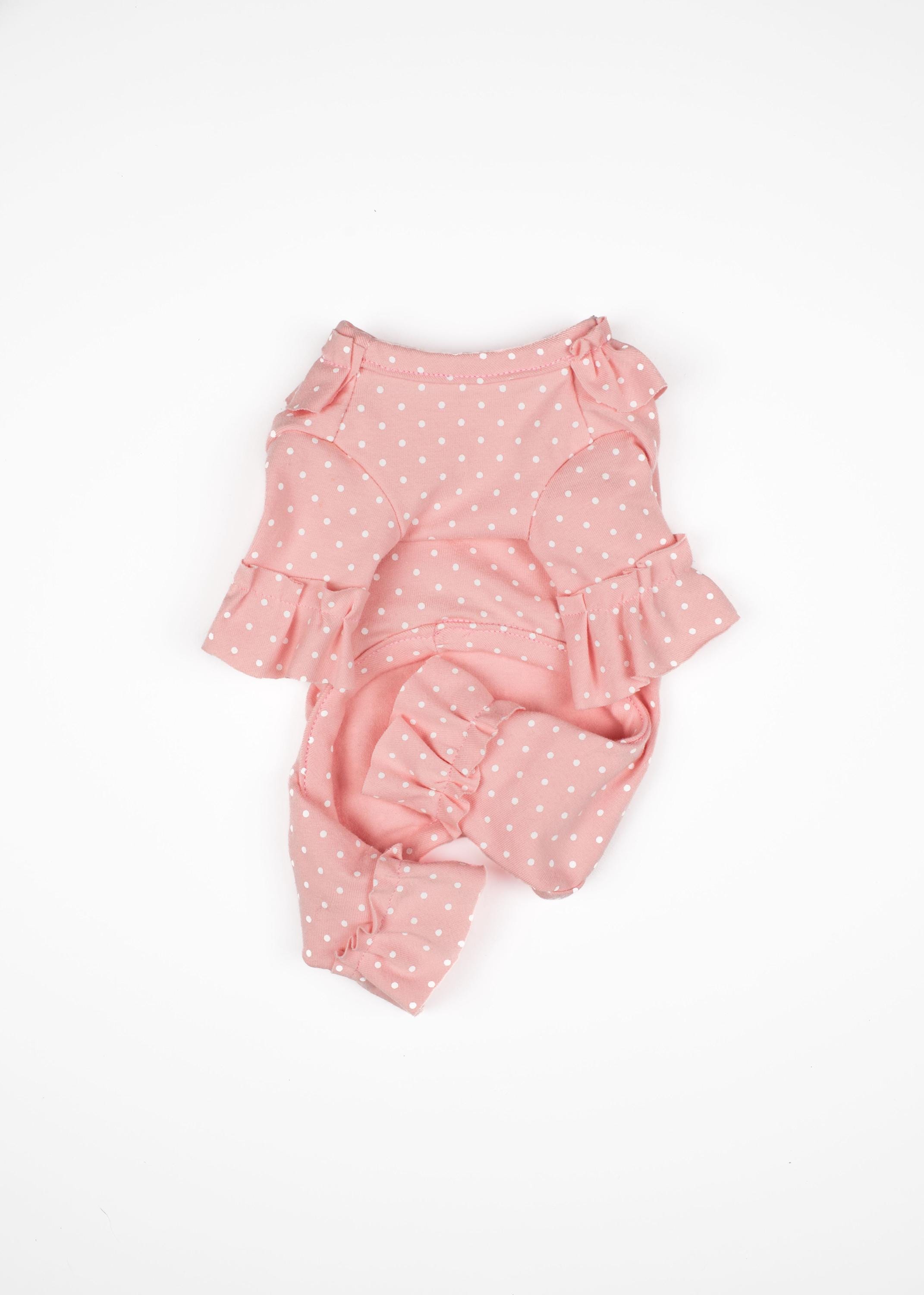 Pink Ruffle Dog Onesie: Cotton Pet Jumpsuit - Etsy