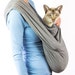 Cat Sling Minky Fleece Dark Gray Pet Carrier for Cat up to 18 - Etsy