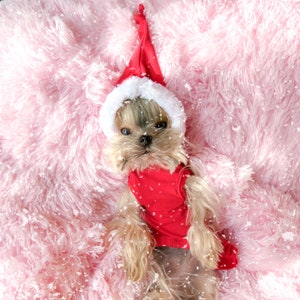 Handmade Santa Dog Costume: Christmas Cotton Dress - Etsy