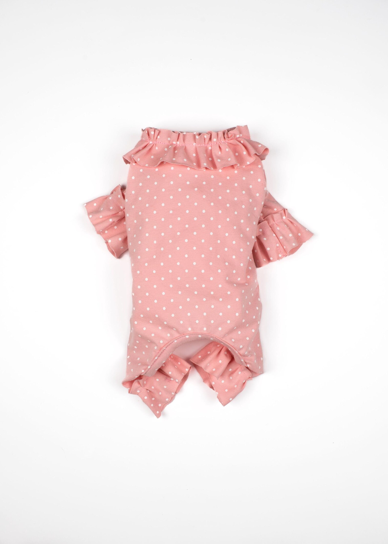 Pink Ruffle Dog Onesie: Cotton Pet Jumpsuit - Etsy