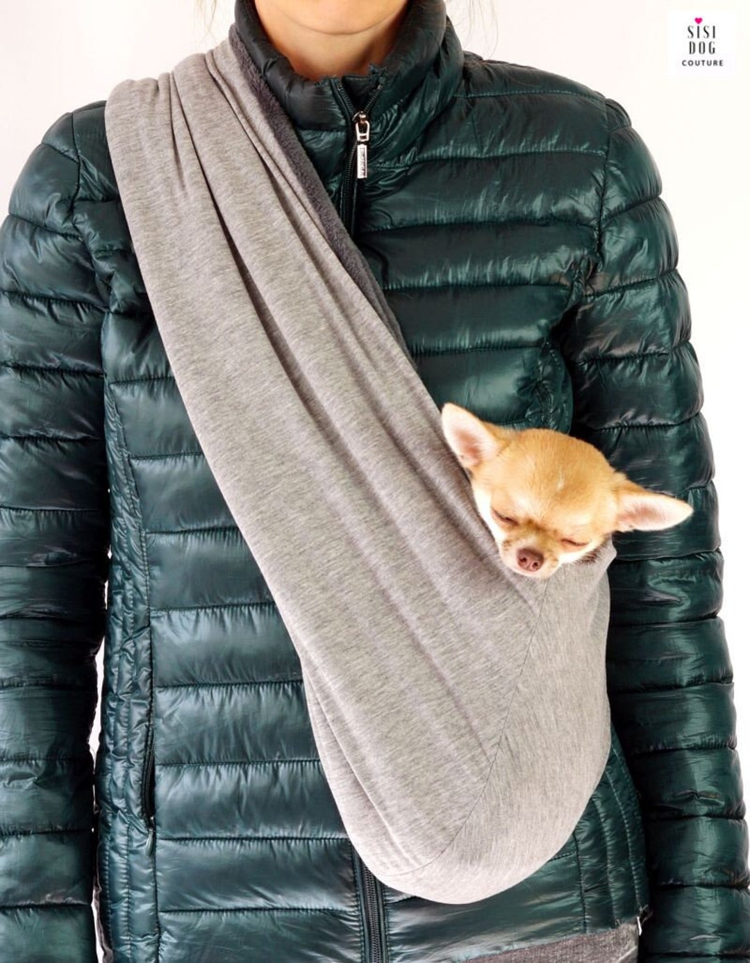 100 % Minky Plush - Carrier for Dogs - Reversible Dog Sling - Gray - Etsy