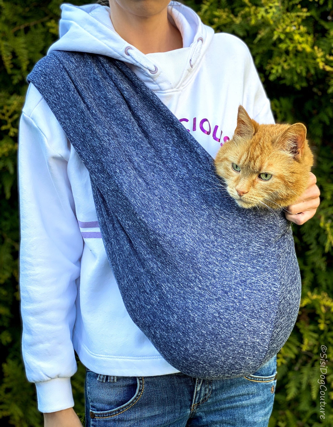 Cat Carrier Premium Cotton Jersey Cat Sling for Cats up to 18 - Etsy