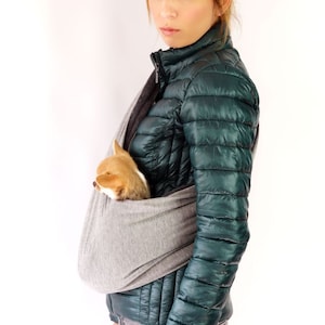 Minky Dog Sling Carrier: Reversible Cotton Pet Bag With Safety Leash - Etsy
