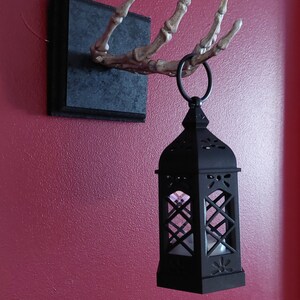 Gothic Skeleton Hand Lantern Holder Halloween Wall Decor - Etsy