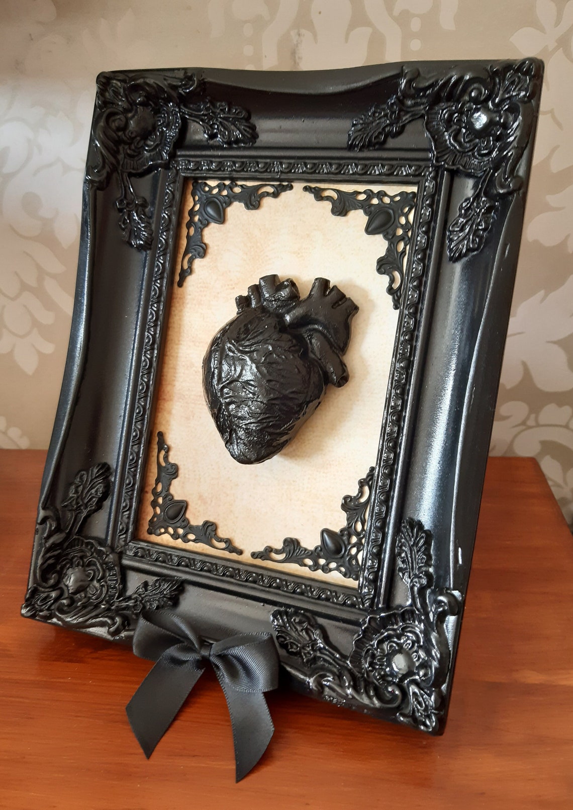 Unique Gothic Black Framed Anatomical Human Heart - Etsy