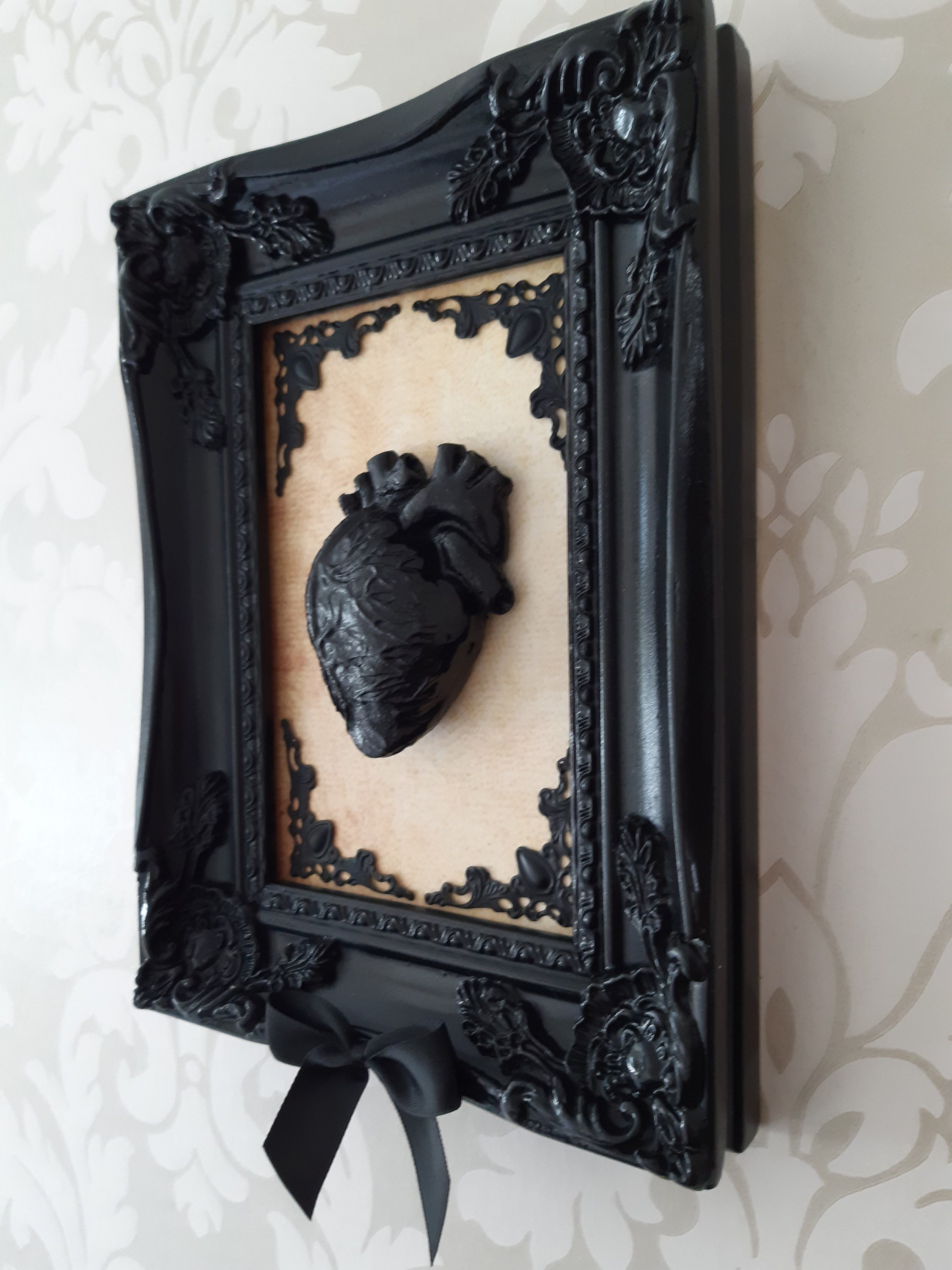 Unique Gothic Black Framed Anatomical Human Heart - Etsy