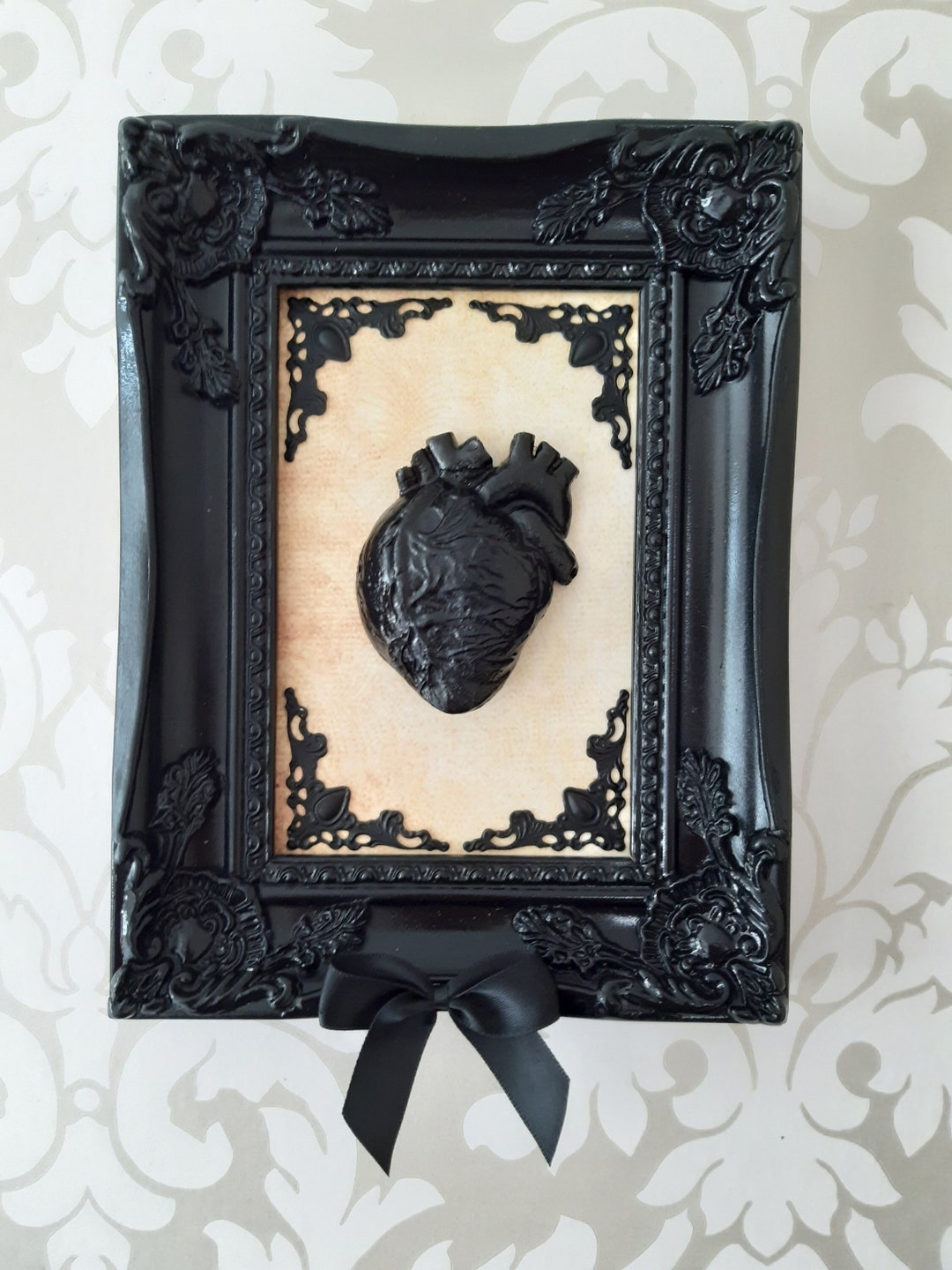 Unique Gothic Black Framed Anatomical Human Heart - Etsy