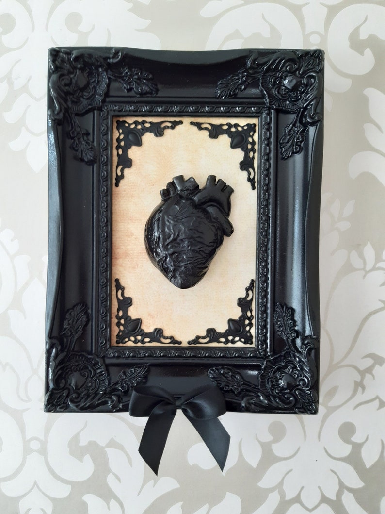 Unique Gothic Black Framed Anatomical Human Heart - Etsy