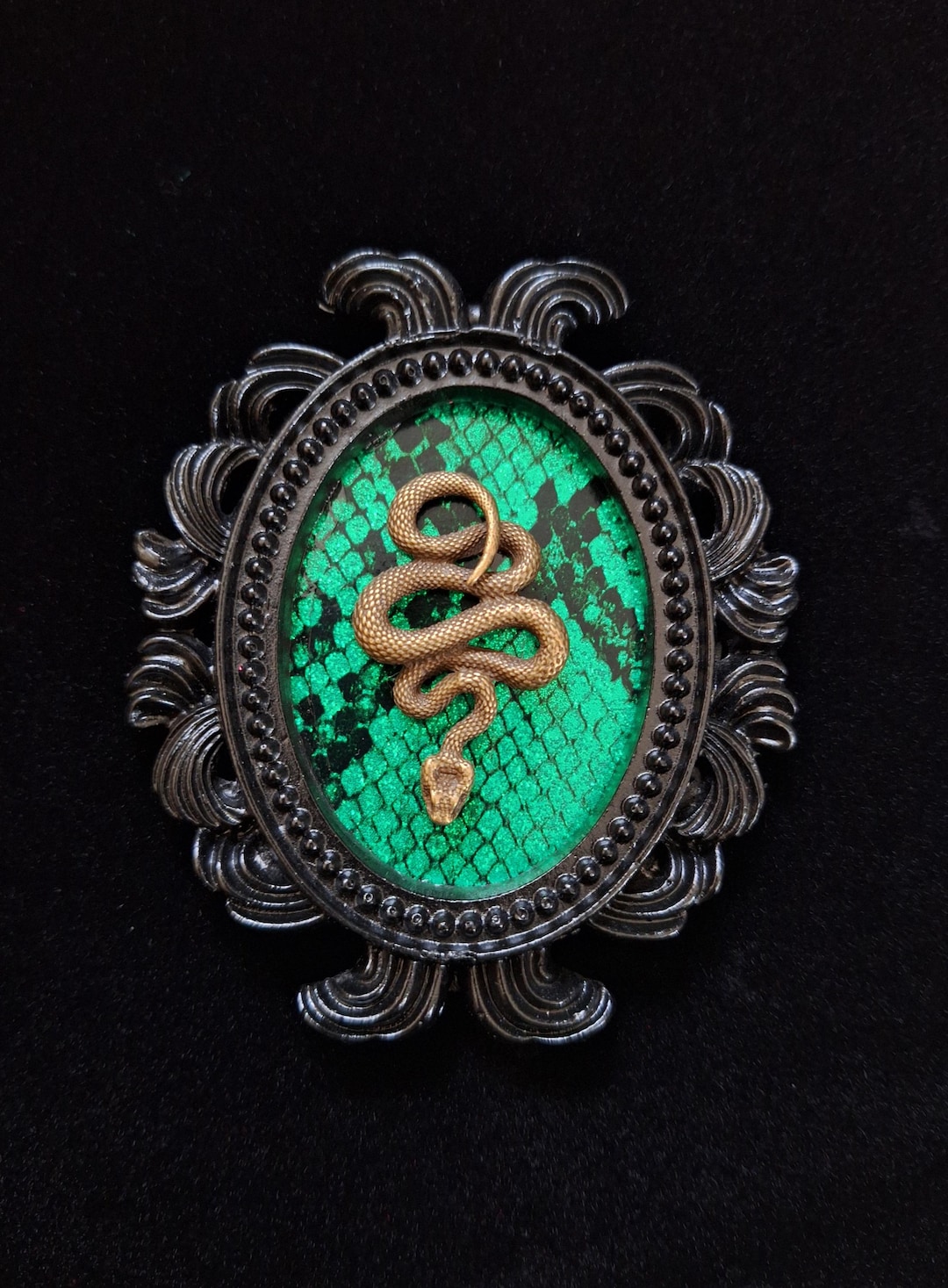 Gothic Miniature Baroque Ornate Bronze Snake Frame Cameo Gallery Wall ...