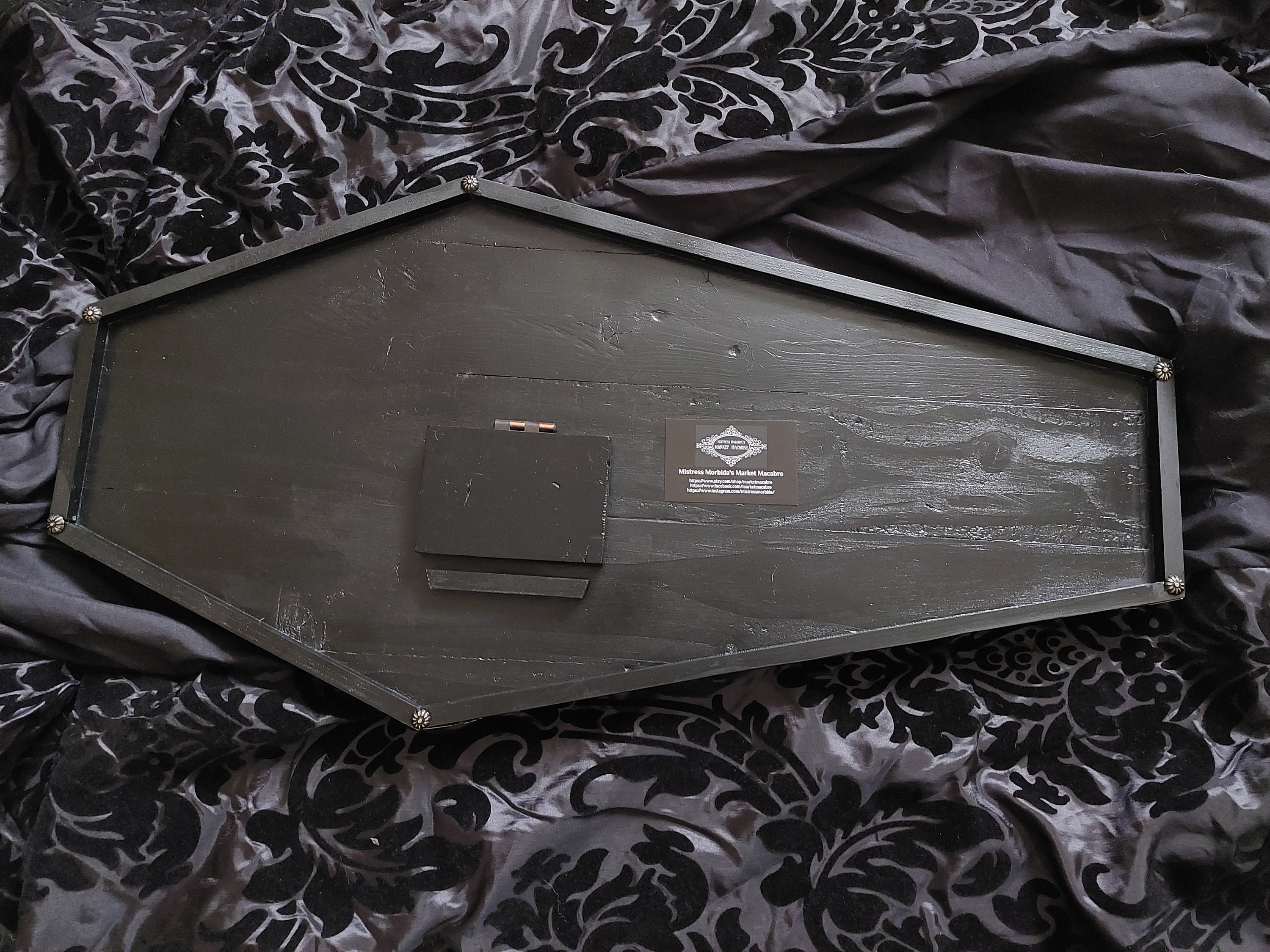Gothic Vampire Coffin Bath Tray Caddy With Book Tablet Phone Stand ...