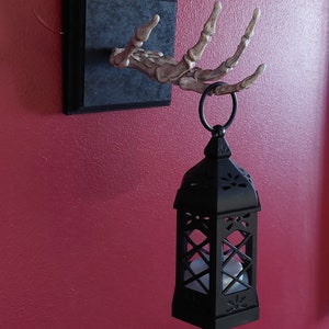 Gothic Skeleton Hand Lantern Holder Halloween Wall Decor - Etsy