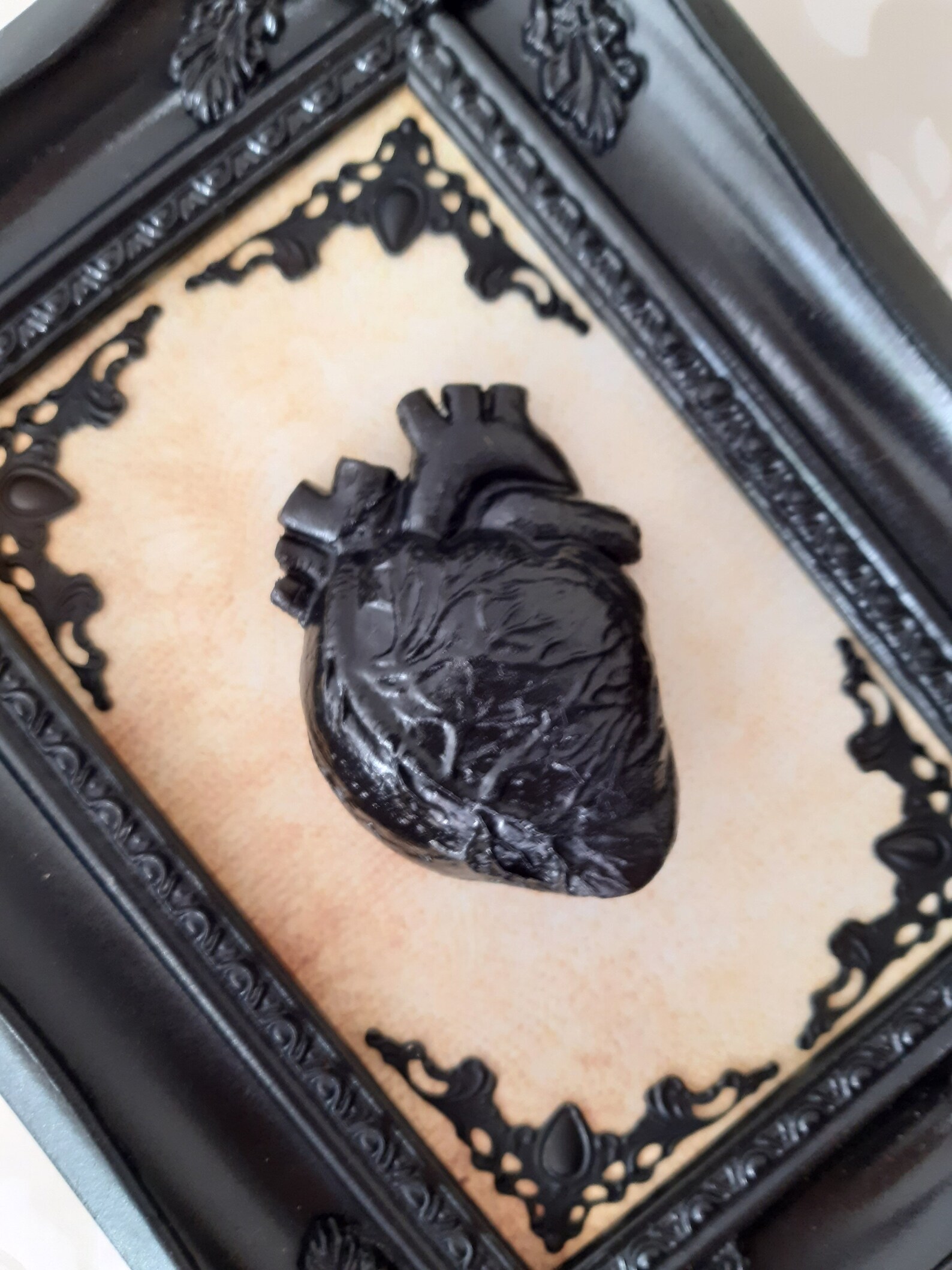 Unique Gothic Black Framed Anatomical Human Heart - Etsy