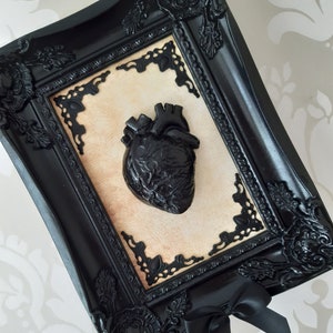 Unique Gothic Black Framed Anatomical Human Heart - Etsy