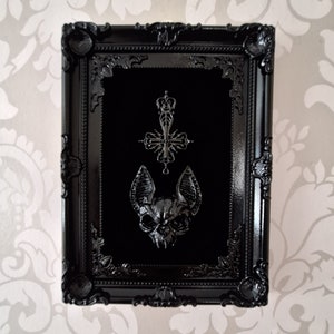 Unique Gothic Halloween Vampire Bat and Cross Gallery Wall Baroque ...