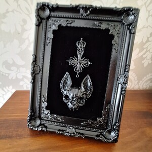 Unique Gothic Halloween Vampire Bat and Cross Gallery Wall Baroque ...