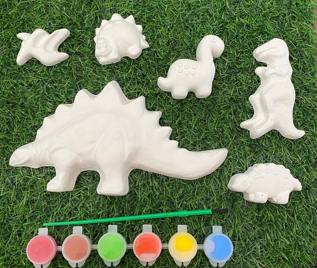 Dinosaur Plaster Painting Pack, Kids Craft, Plaster Painting Packs ...