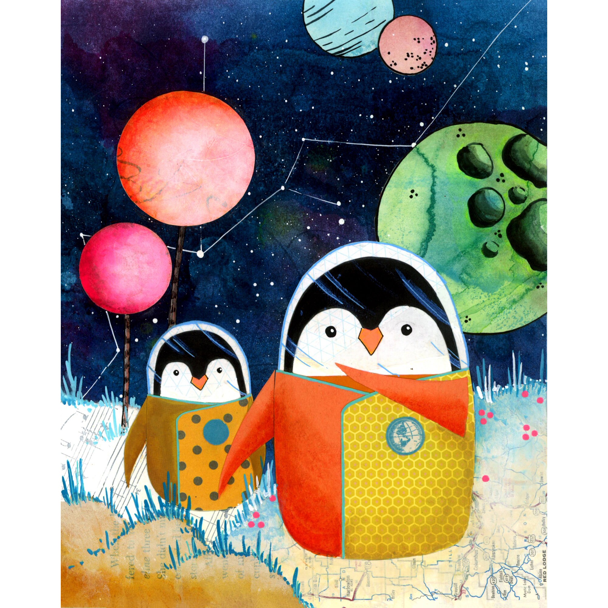 Space Penguins Limited Edition Fine Art Print Star Fleet - Etsy