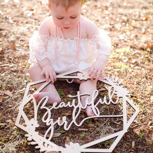 Beautiful Girl Sign - Girls Nursery Sign - Girls Room Sign -girl Photo ...