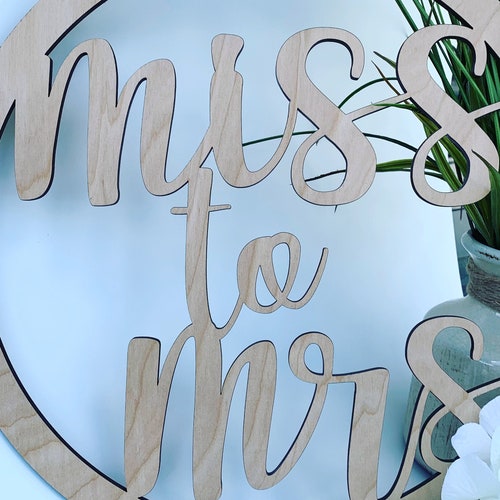 Miss to Mrs Sign Bridal Shower Sign Bride Photography Prop - Etsy