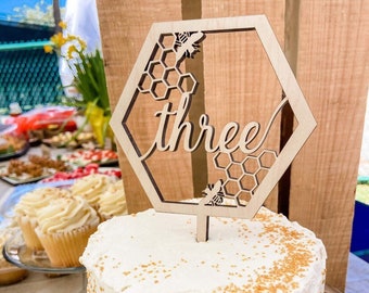Bee Cake Topper - Etsy