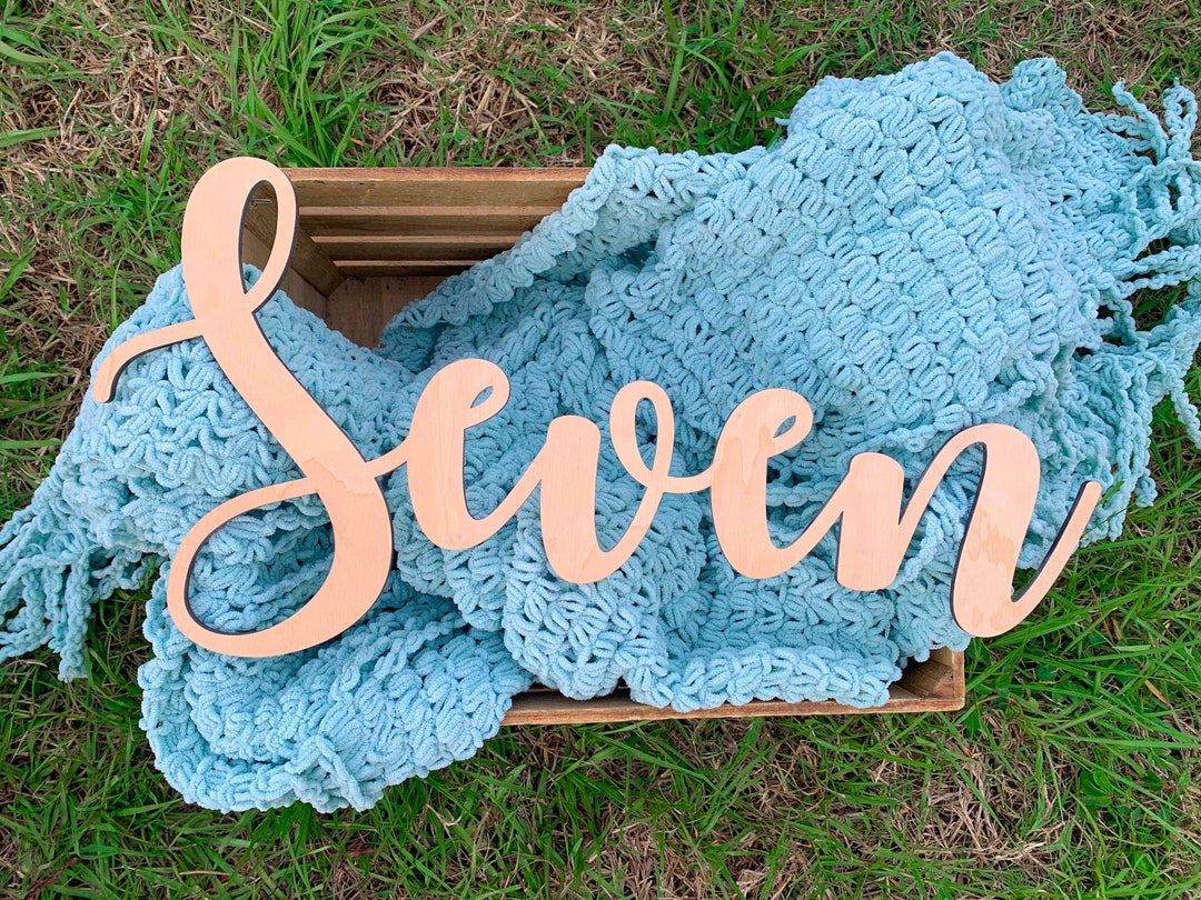 Laser Cut Wood "seven" Sign: 7th Birthday Photo Prop - Etsy