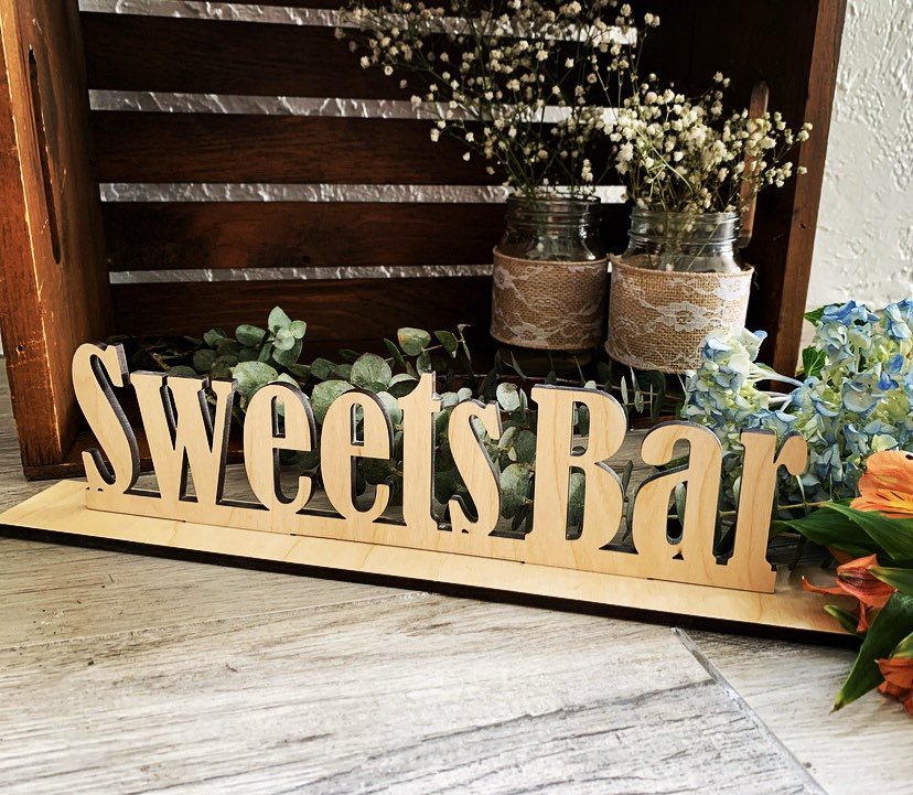 Sweets Bar Sign Wedding Sign Desserts Cake Table Sign | Etsy