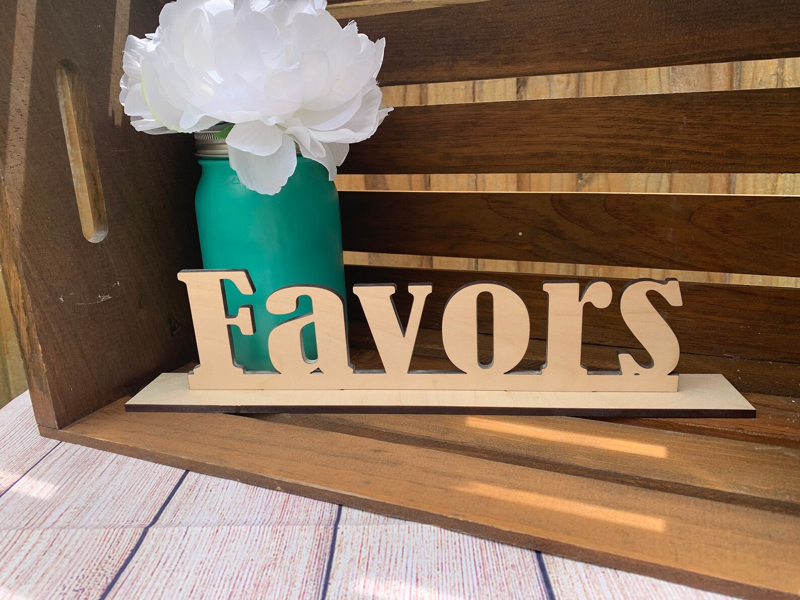 Wood Favors Sign - Wedding Favors Sign - Wooden Favors Sign - Rustic ...