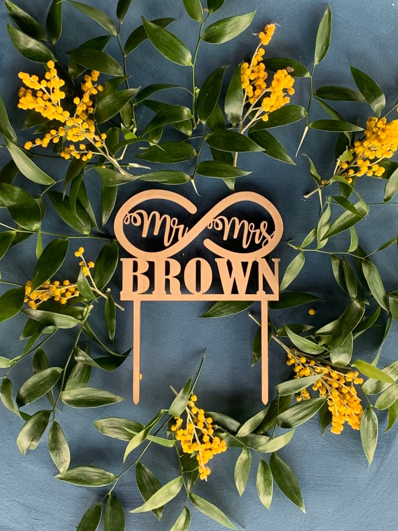 Infinity Mr Mrs Wedding Cake Topper Rustic Wedding Cake - Etsy