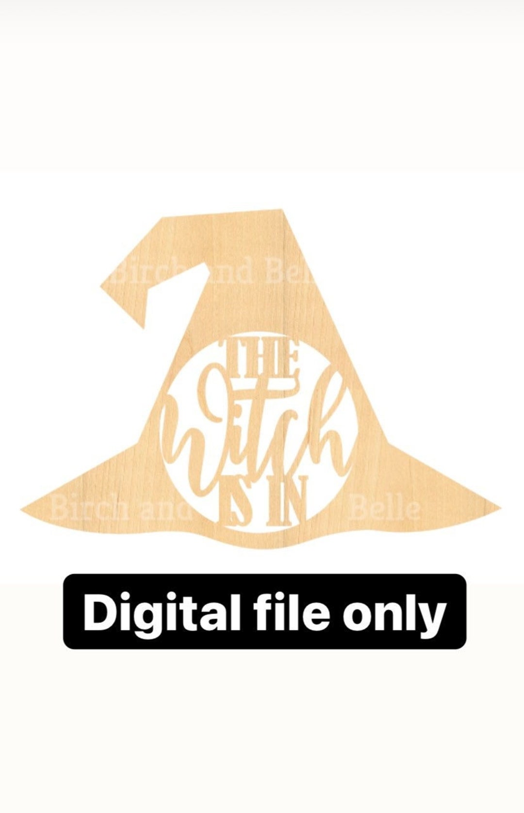 Witch Hat Sign Laser Cut File: Halloween Wooden Craft (digital Download ...