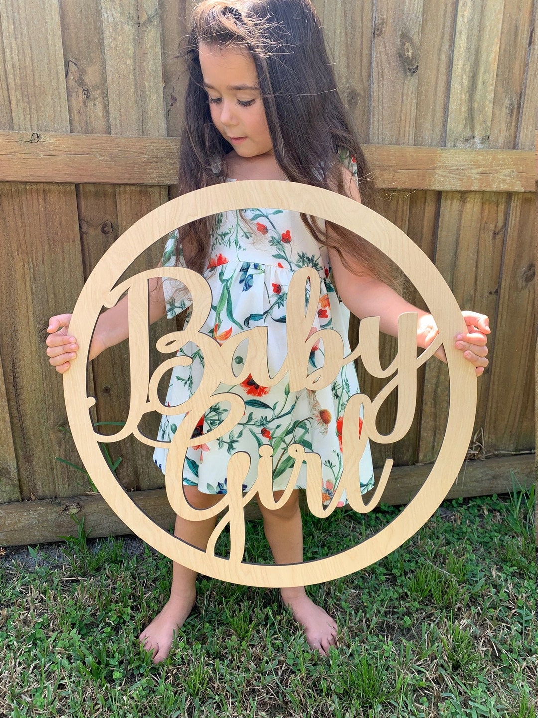 Baby Girl Announcement Sign - Baby Girl Sign - Baby Shower Photography ...