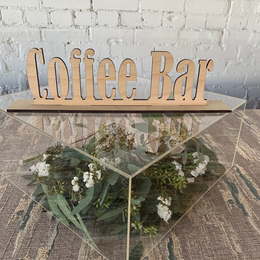 Coffee Bar Wood Sign - Coffee Bar Sign - Wedding Sign - Wedding Food ...