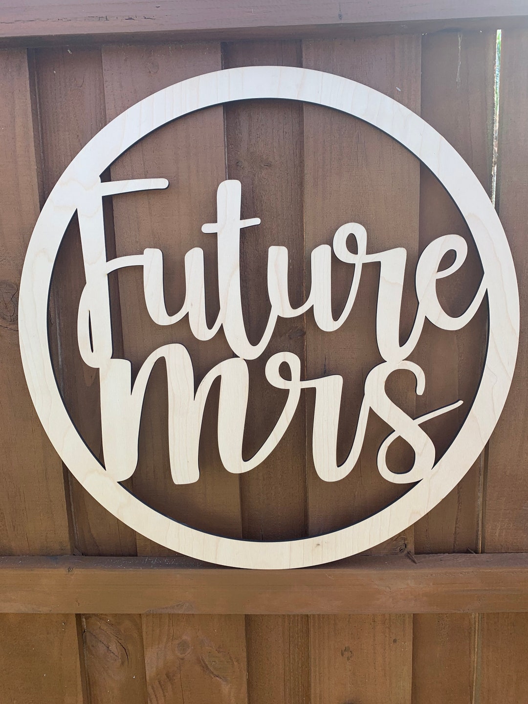 Future Mrs Hoop Sign - Wedding Wooden Hoop Sign - Bridal Shower Circle ...