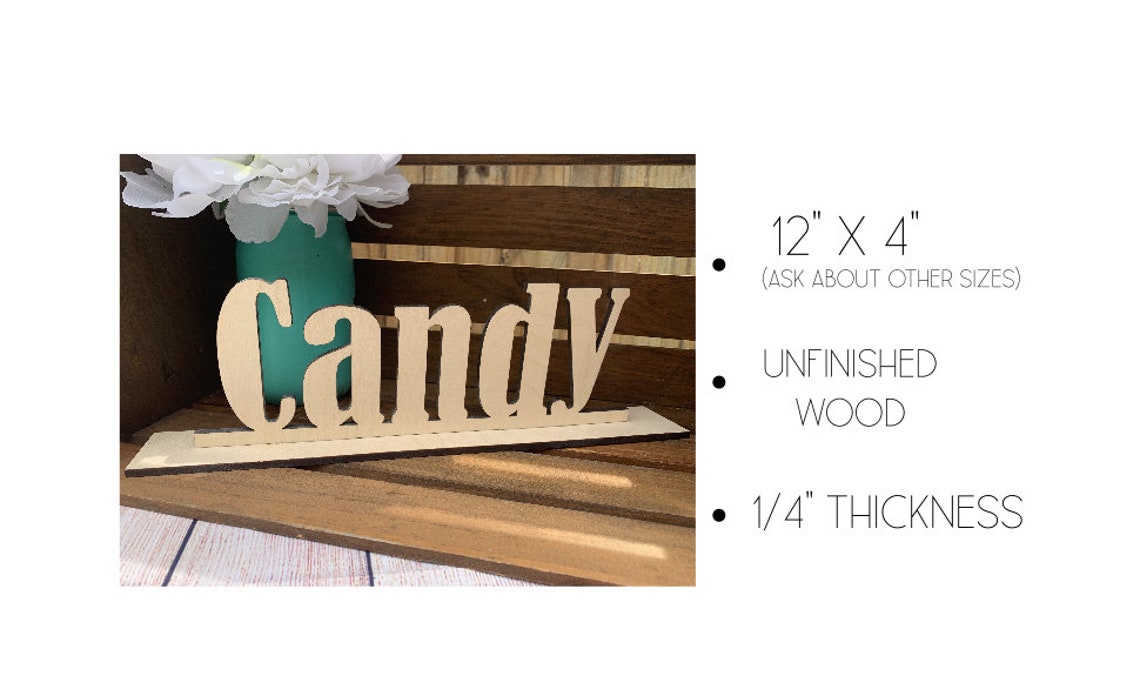 Candy Bar Sign Wedding Sign Candy Sweets Table Candy - Etsy