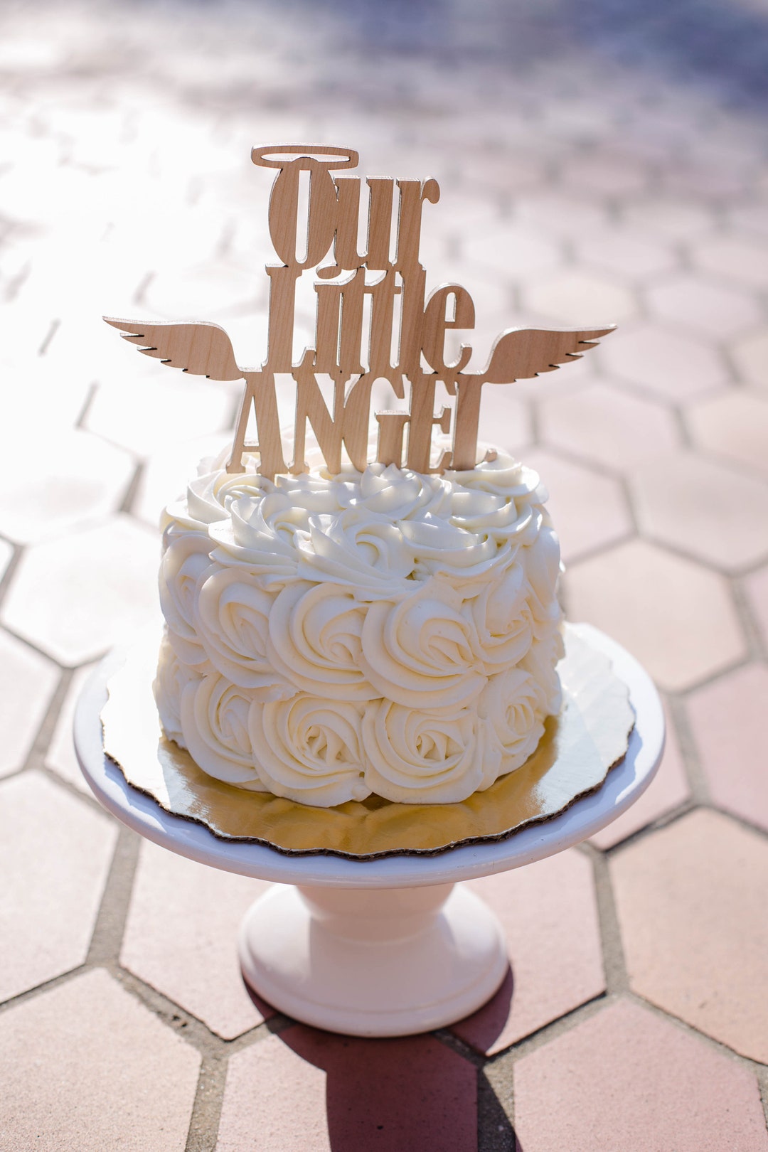Our Little Angel Cake Topper - Angel Baby Party Topper - Kids Birthday ...