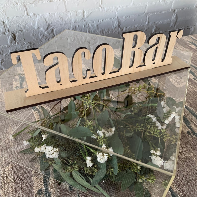 Taco Bar Wood Sign Taco Bar Sign Wedding Taco Sign | Etsy