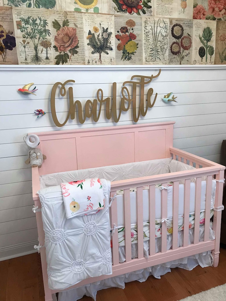 Custom Wood Name Sign Nursery Baby Name Sign Nursery Decor | Etsy