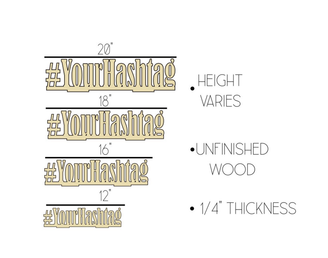 Custom Hashtag Sign Personalized Hashtag Wooden Hashtag - Etsy