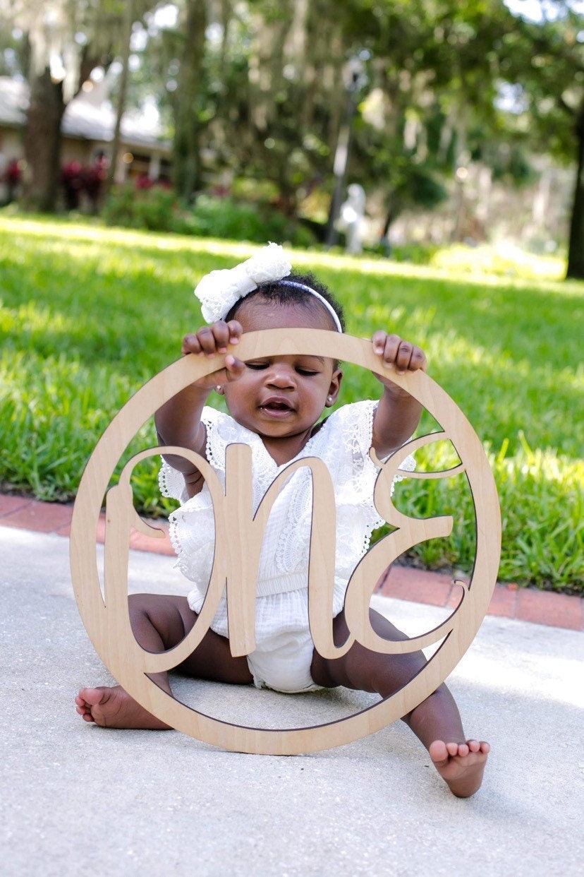 First Birthday Sign One Sign Baby Photography Prop One - Etsy