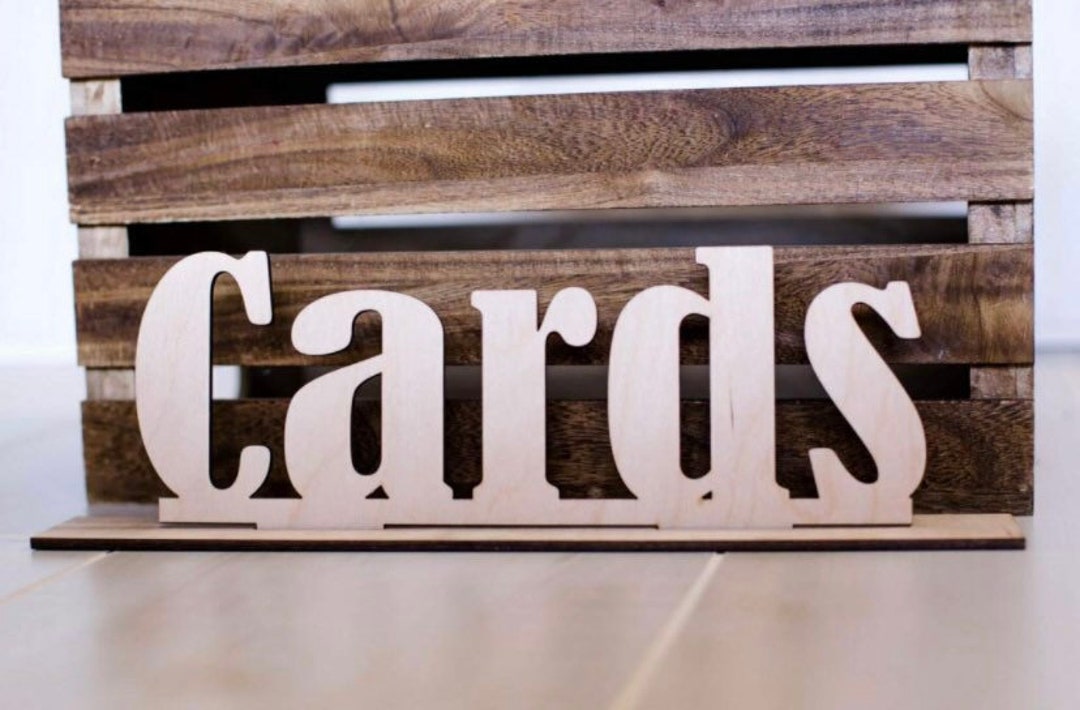 Rustic Wedding Sign - Card Table Sign - Rustic Wedding Decor - Laser ...