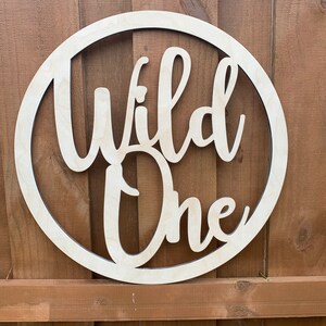 Wild One Sign - Wild One Birthday Decor - Photo Prop - First Birthday ...
