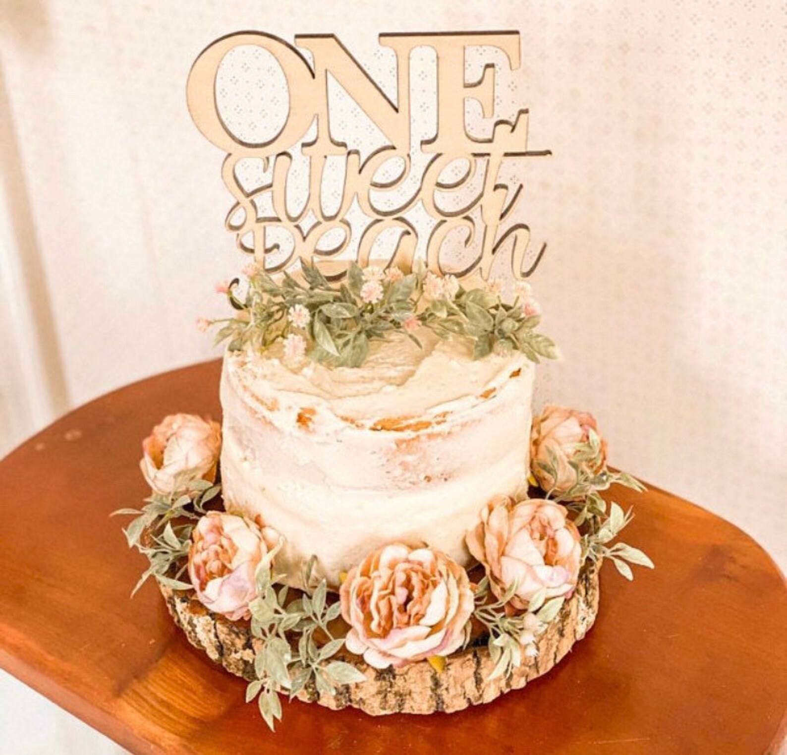 One Sweet Peach Cake Topper Peach Cake Topper First - Etsy
