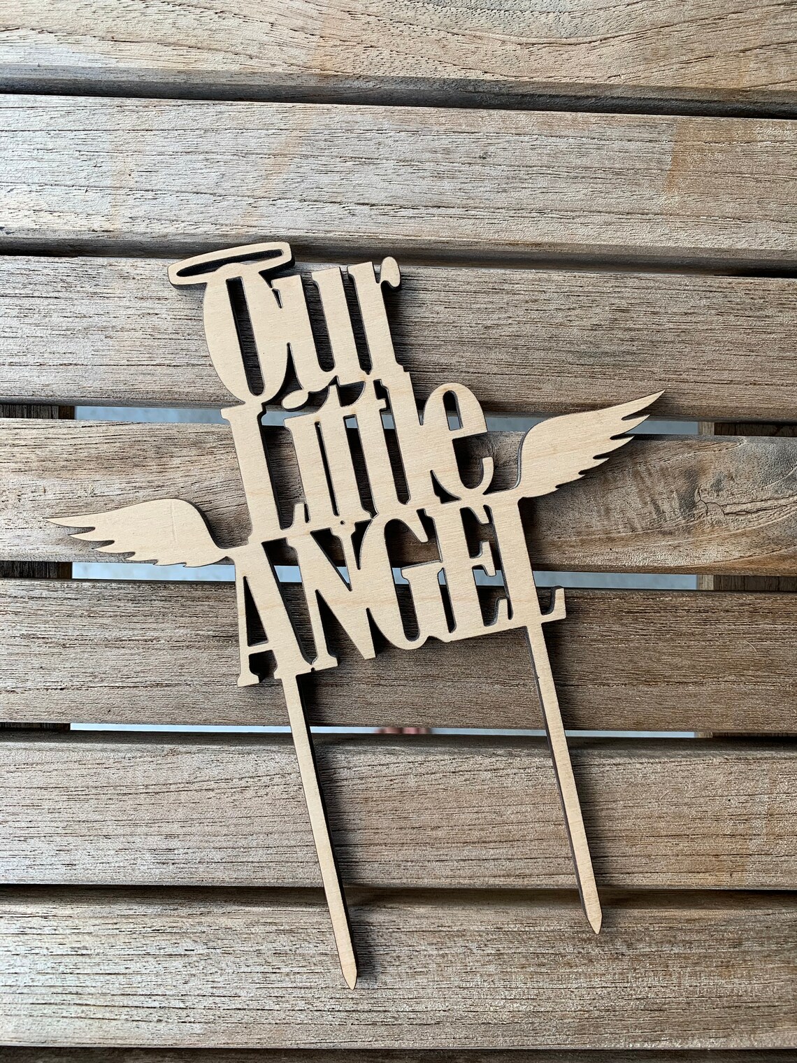 Our Little Angel Cake Topper Angel Baby Party Topper Kids | Etsy