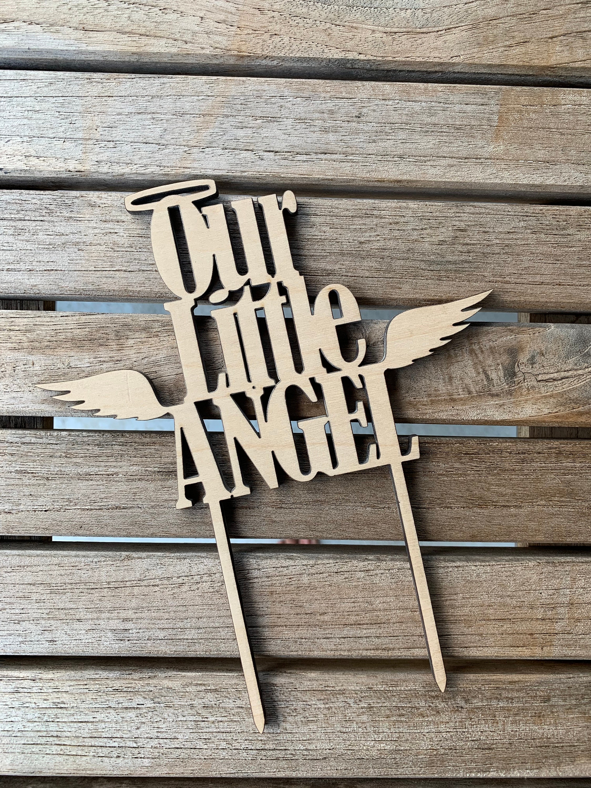 Laser Cut Angel Cake Topper - First Birthday Party Decor - Etsy