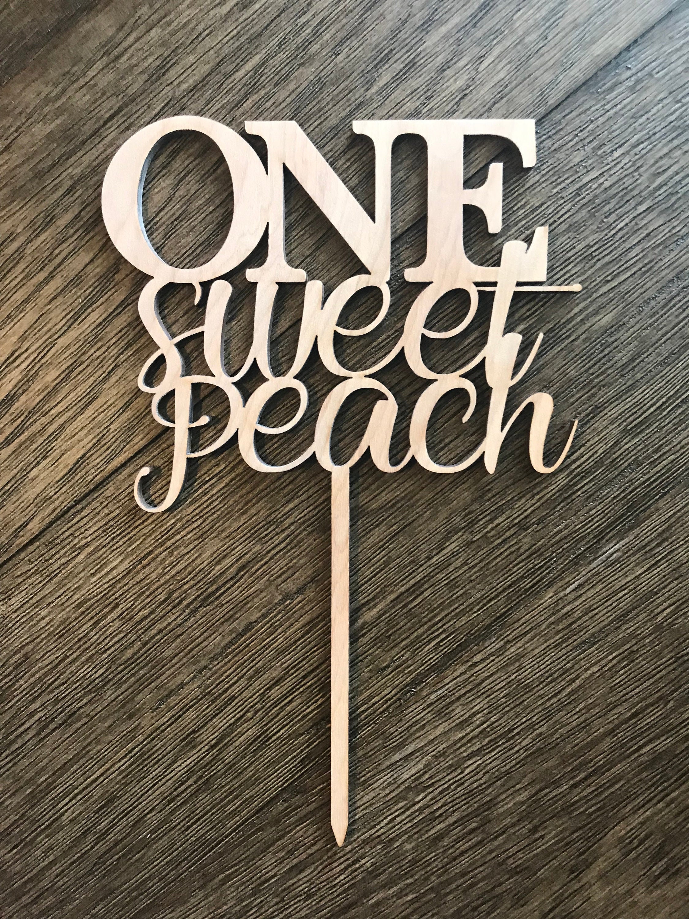 One Sweet Peach Cake Topper Peach Cake Topper First - Etsy