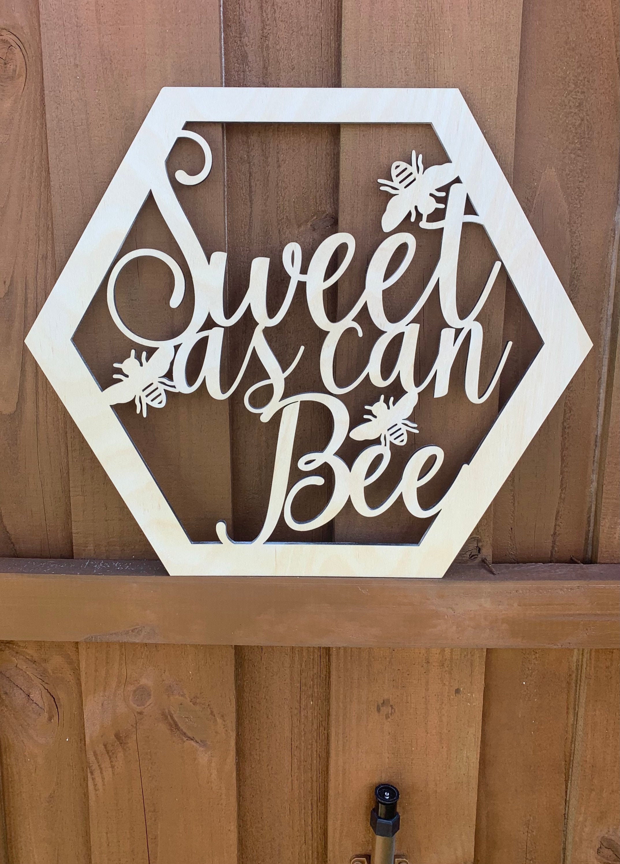 Bee Wreath - Sweet as Can Bee Sign - Bumble Bee Sign – Bee Birthday ...