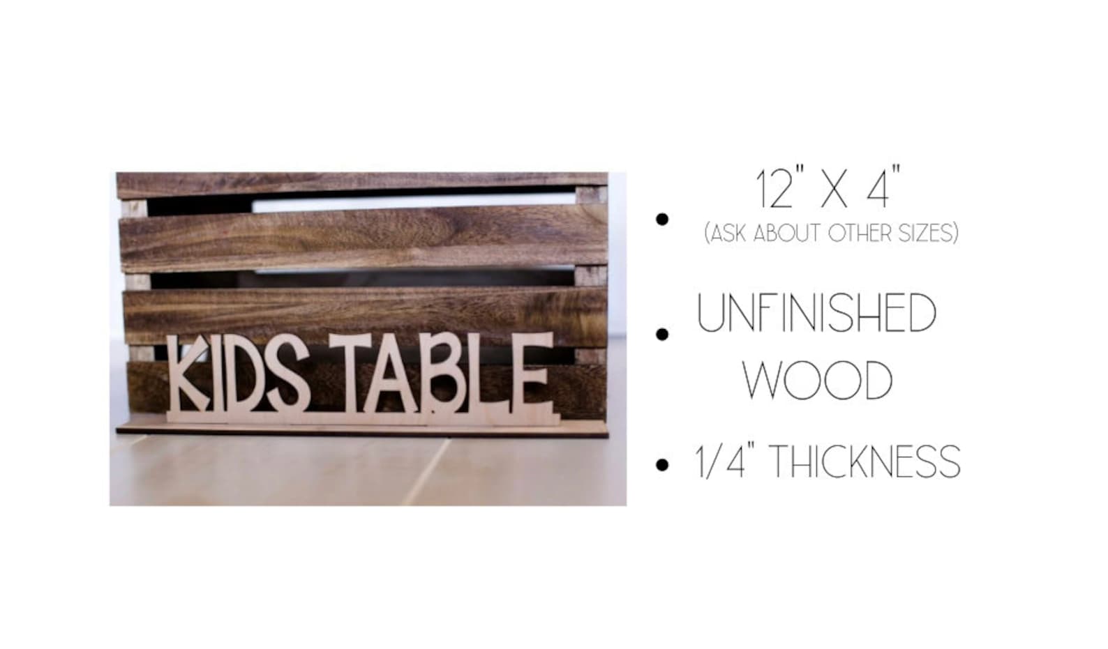 Rustic Kids Table Sign Wood Kid Table Sign Wooden Wedding - Etsy