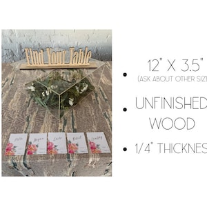 Find Your Table Wooden Wedding Sign - Seating Chart Sign - Find Your ...