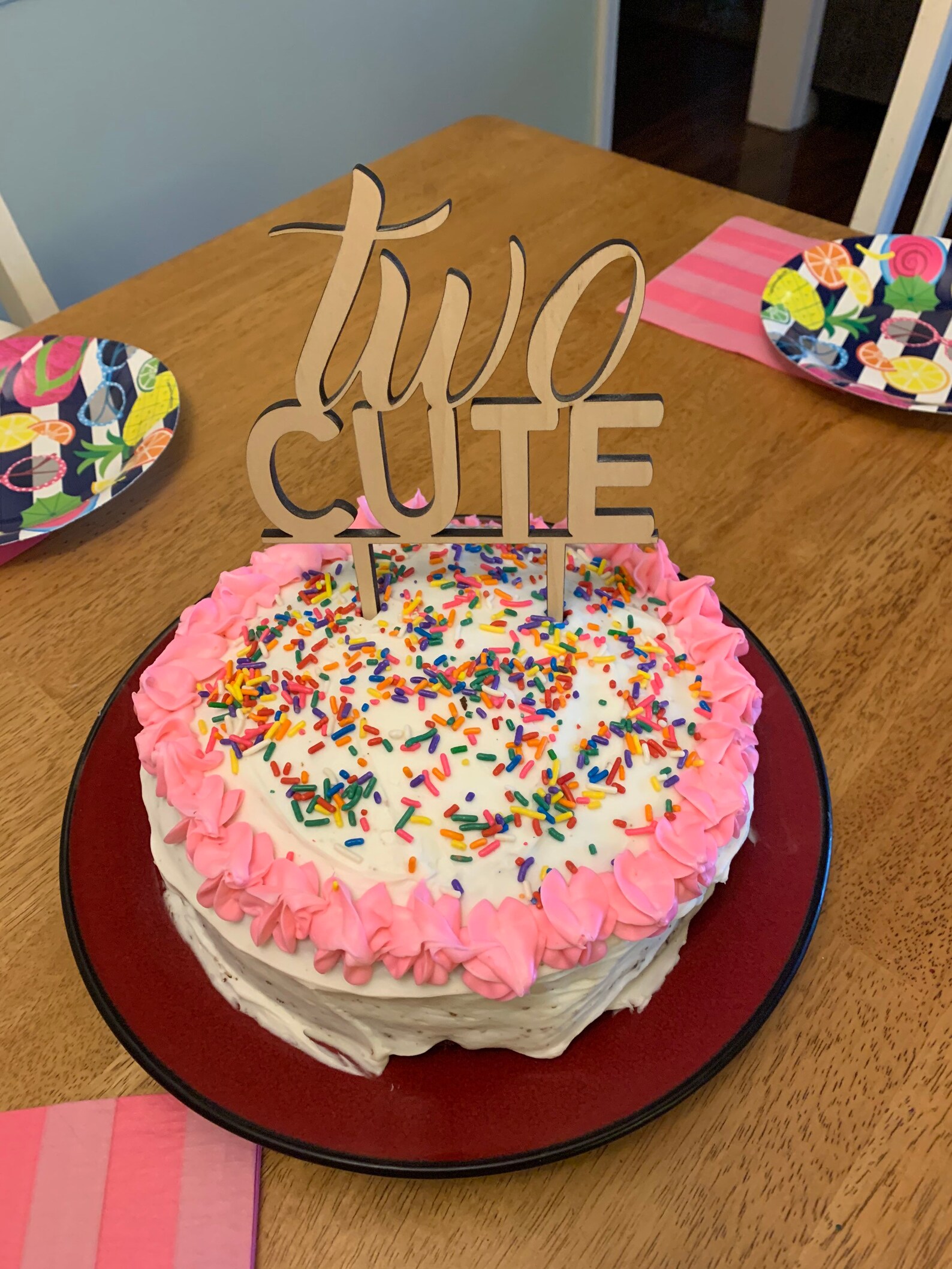 Two Cute Cake Topper Second Birthday Decor 2nd Birthday - Etsy