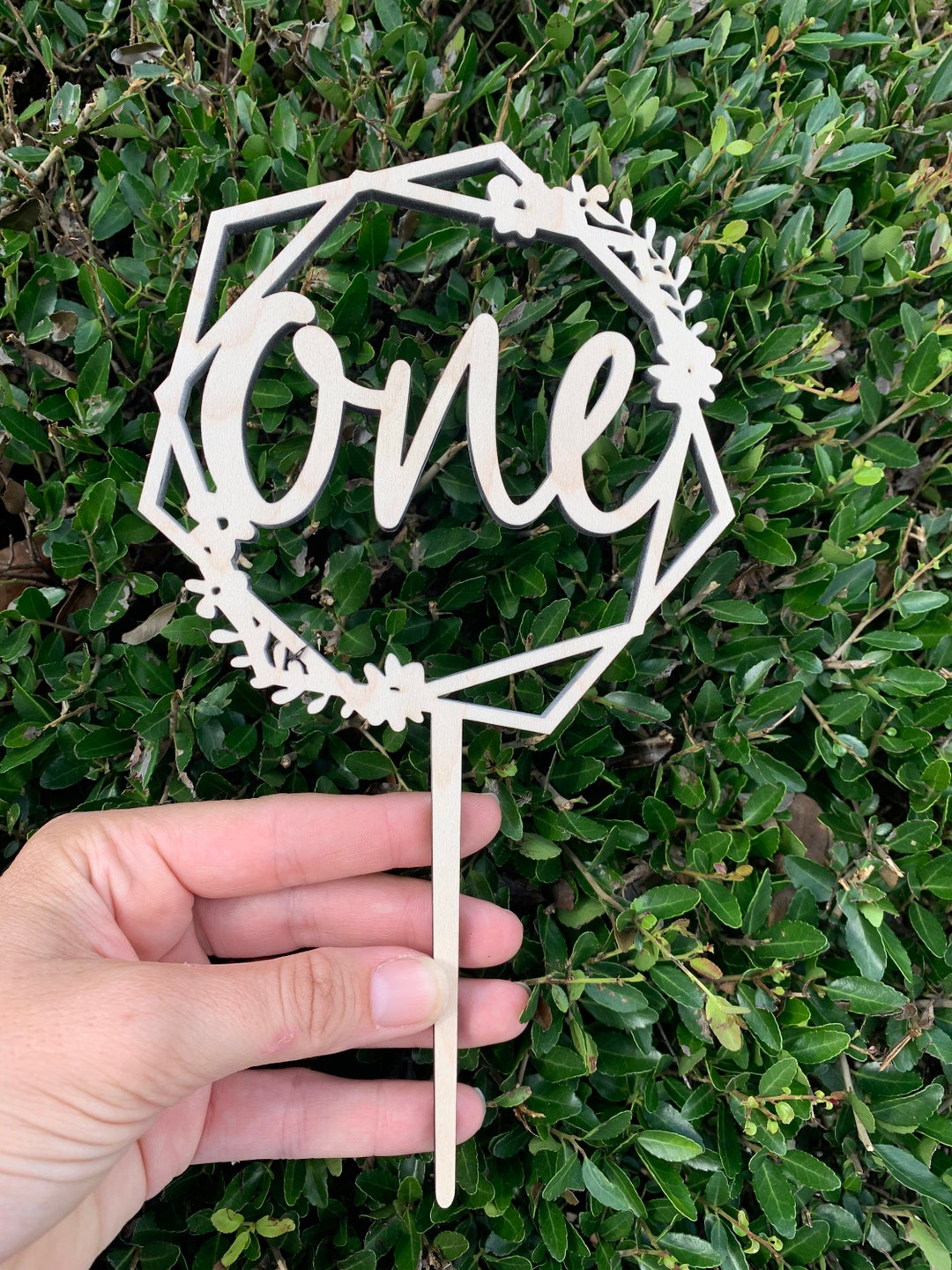 First Birthday Cake Topper Girl - One Cake Topper - Smash Cake Topper ...