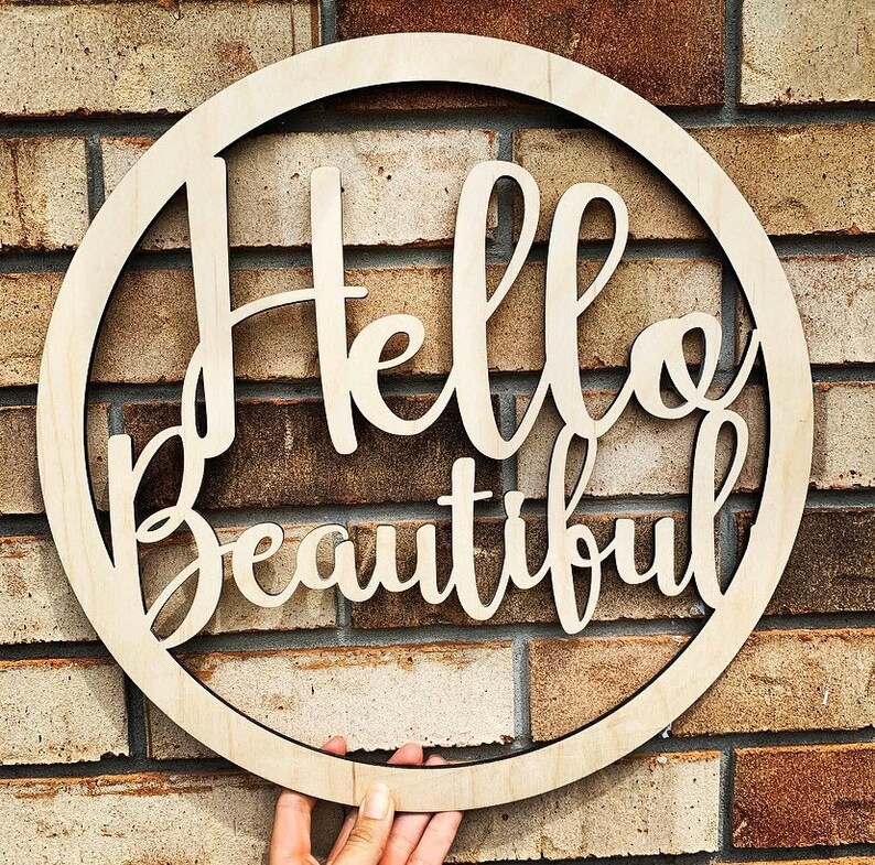 Hello Beautiful Sign Girls Nursery Sign Girls Room Sign - Etsy